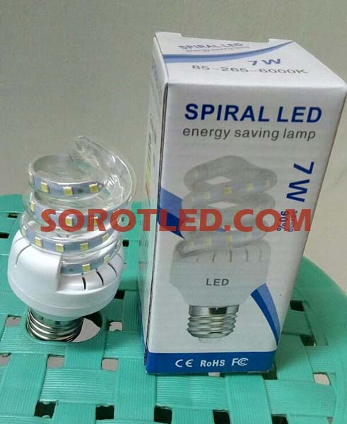 Lampu LED Ulir atau Spiral 7watt - Toko Lampu Sorot LED