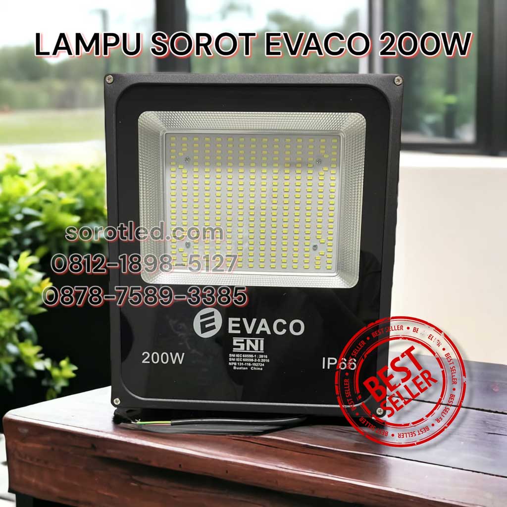 Lampu Sorot EVACO 200W LED Harga Terbaru | Cahaya Glodok