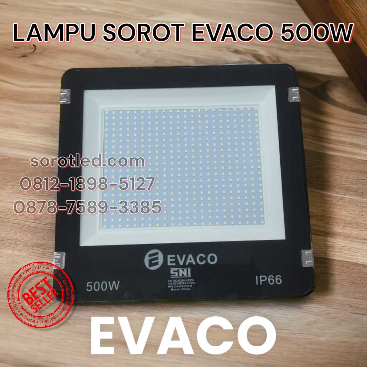 Lampu Sorot EVACO 500W IP66 Harga Terbaru | Cahaya Glodok